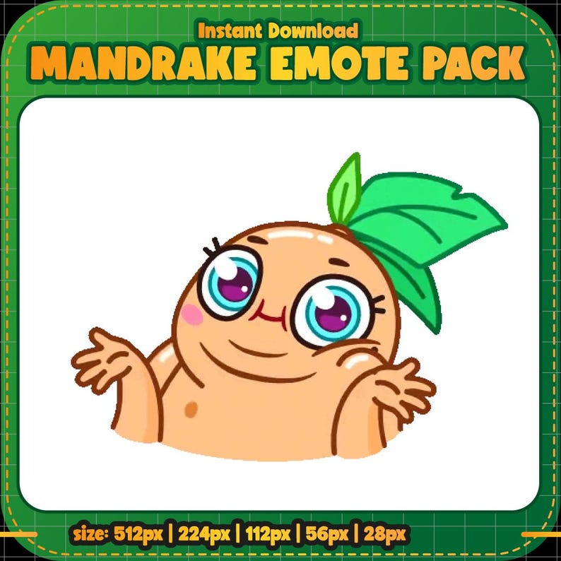 Animated Mandrake Emote Pack | Twitch, Discord, Kick (digital Download ...