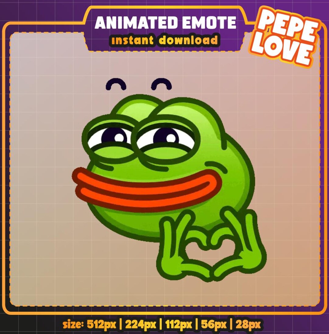 Animated Pepe Love Emote: Twitch Discord Emoji (instant Download) - Etsy