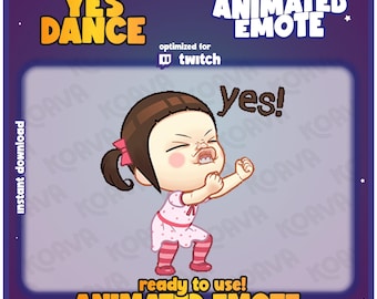 Animated Yes Dance Emote: Twitch/kick Streamer Emotes (instant Download ...
