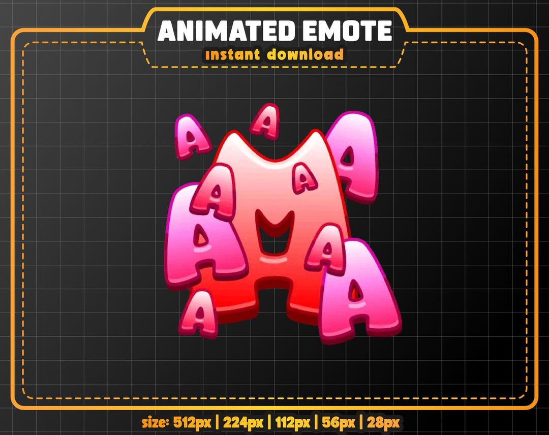 Twitch | AAA Scream Animated Twitch Emote – Funny Shouting Reaction ...