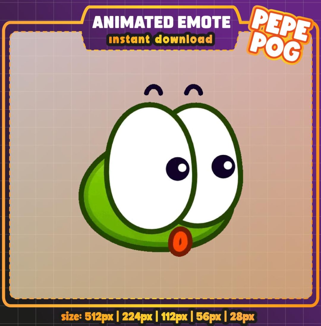 Animated Pepe Pog Champ Emote: Twitch Discord Emoji - Etsy