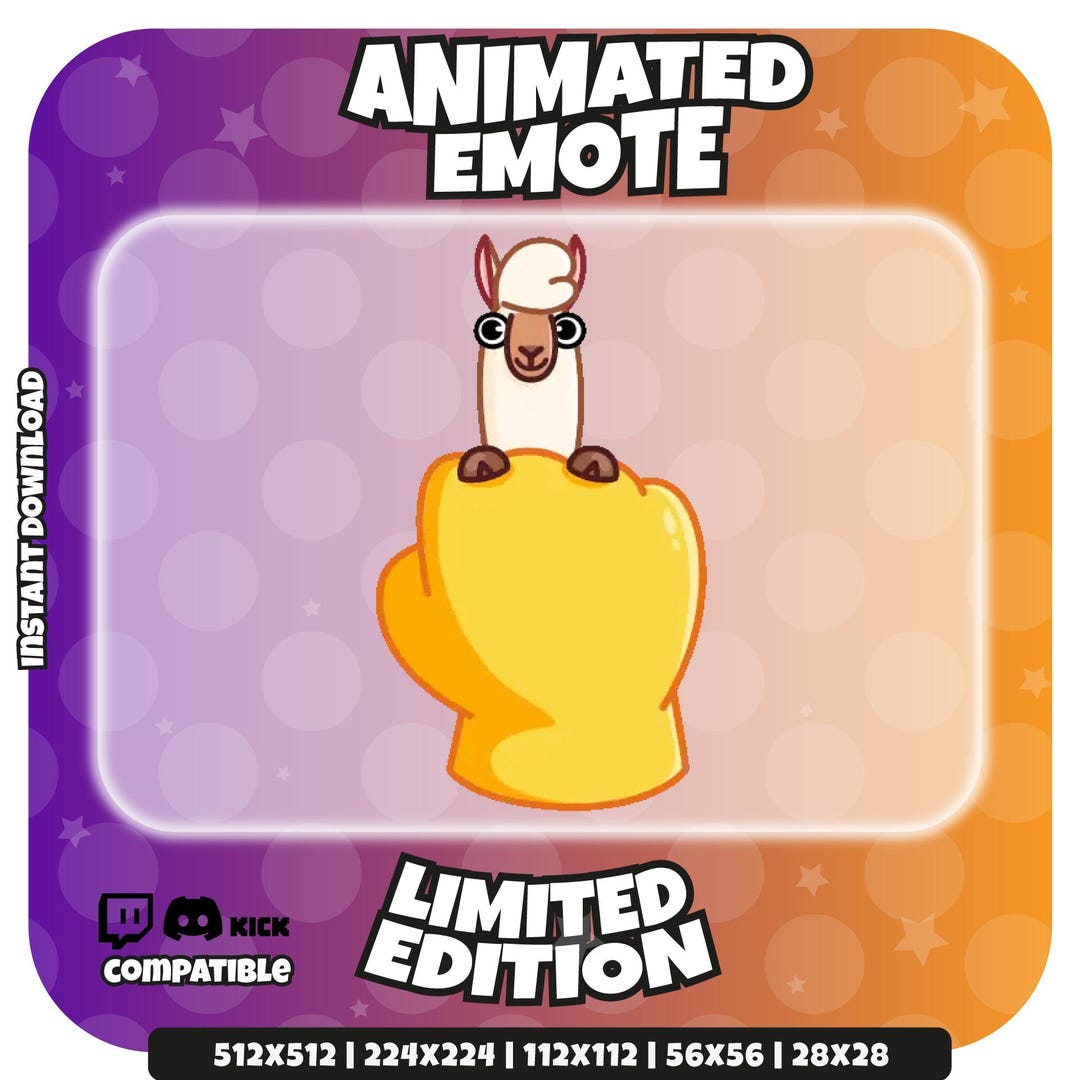 Animated Llama Thumbs up Emote: Stream/discord/youtube (digital ...