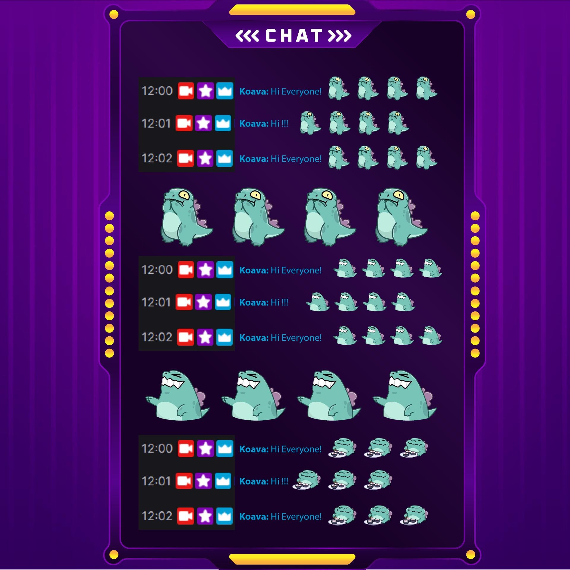Animated Godzilla Twitch Emotes: Kaiju Meme Stream Assets (digital ...