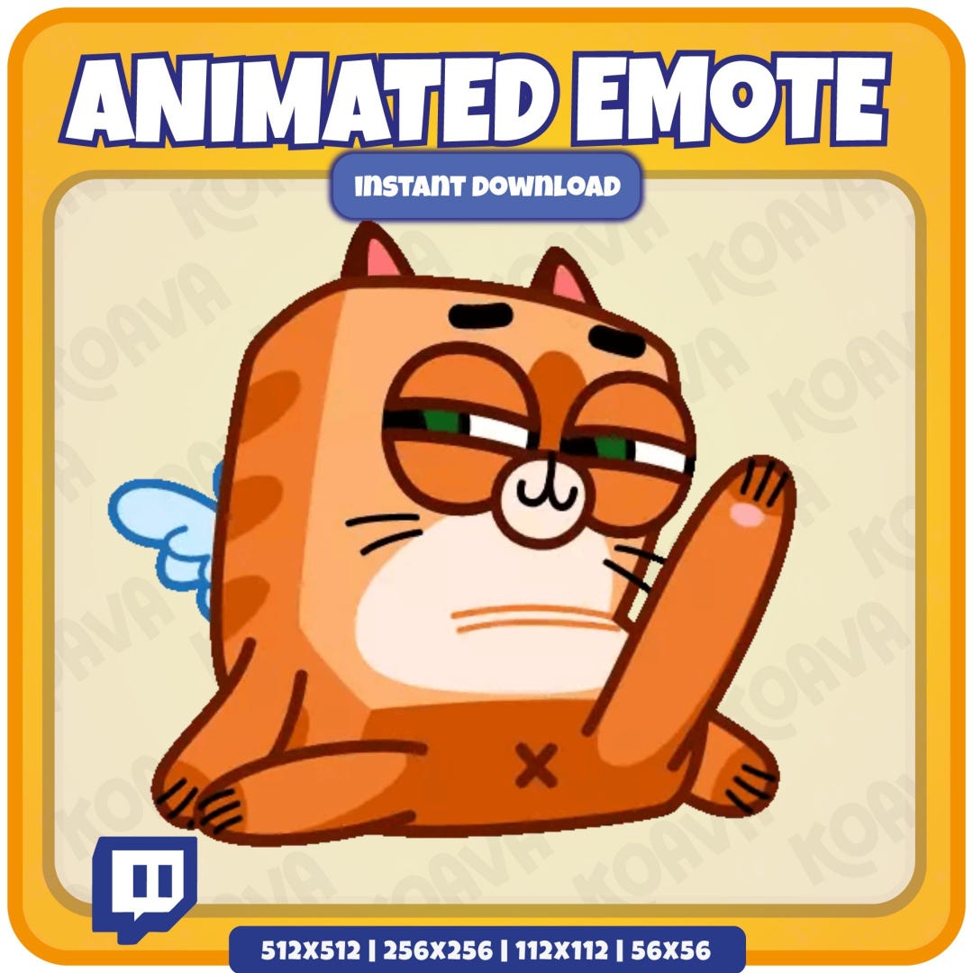 Cheeky Cupid Cat Animated Emote | Funny Twitch Meme (instant Download ...