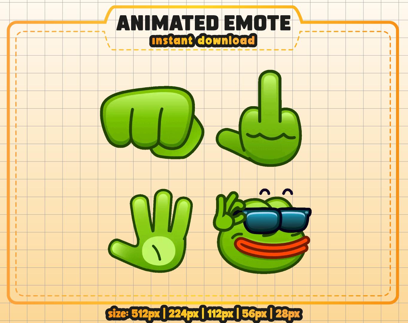 Animated Pepe Emote Pack: Funny Twitch & Discord Meme Emojis (instant ...
