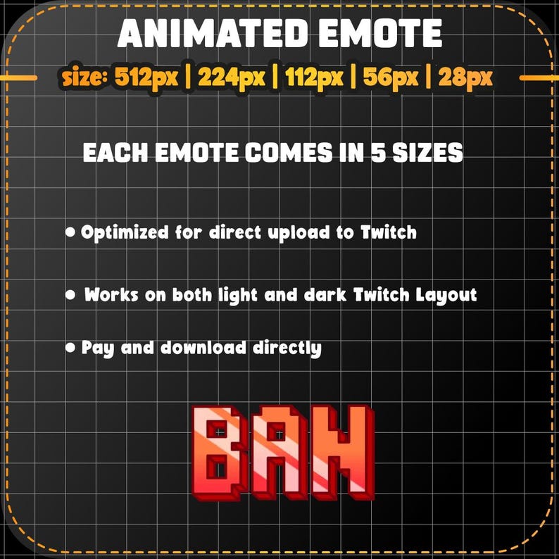 Animated Pixel BAN Emote: Retro Twitch/discord/youtube Stream Overlay ...