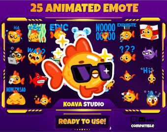 10 Animated Fish Emotes Pack | Twitch Meme Emotes | Discord Emotes ...
