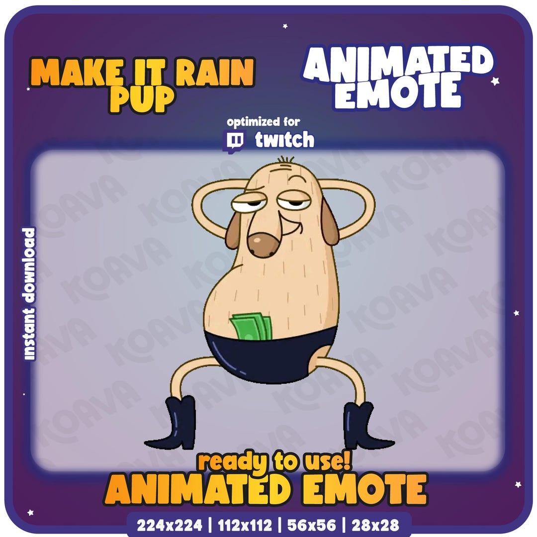 Animated Dancing Dog Emote: Funny Twitch/discord Streamer GIF - Etsy