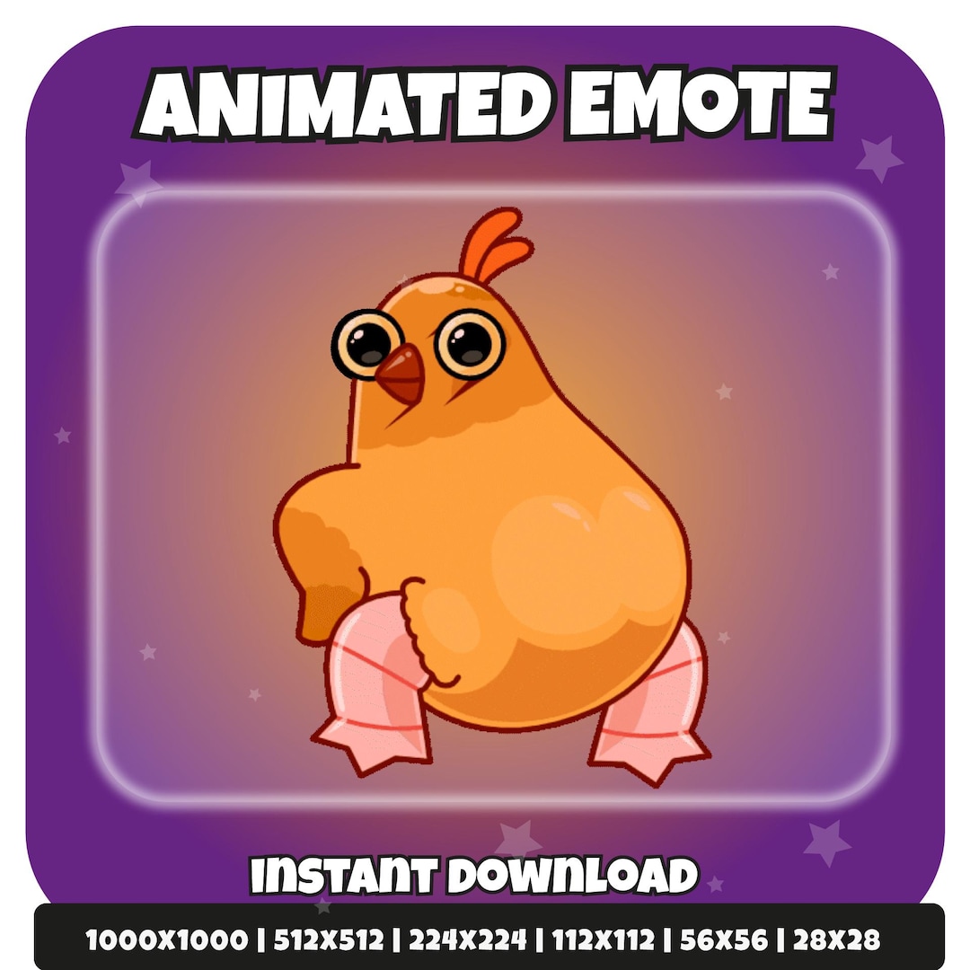 Animated Twerking Chicken Emote: Twitch & Discord Streaming (instant ...