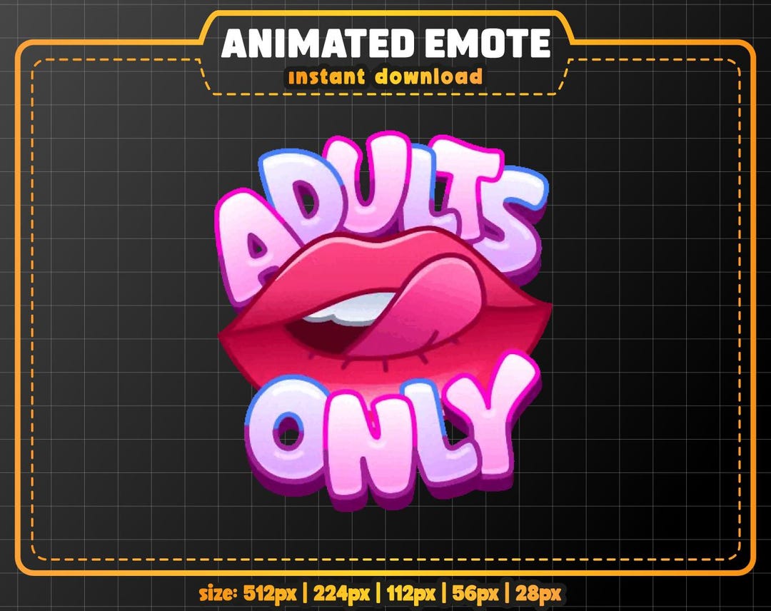 Sexy Lips Animated Emote | Twitch Streamer, Adults Only (digital ...