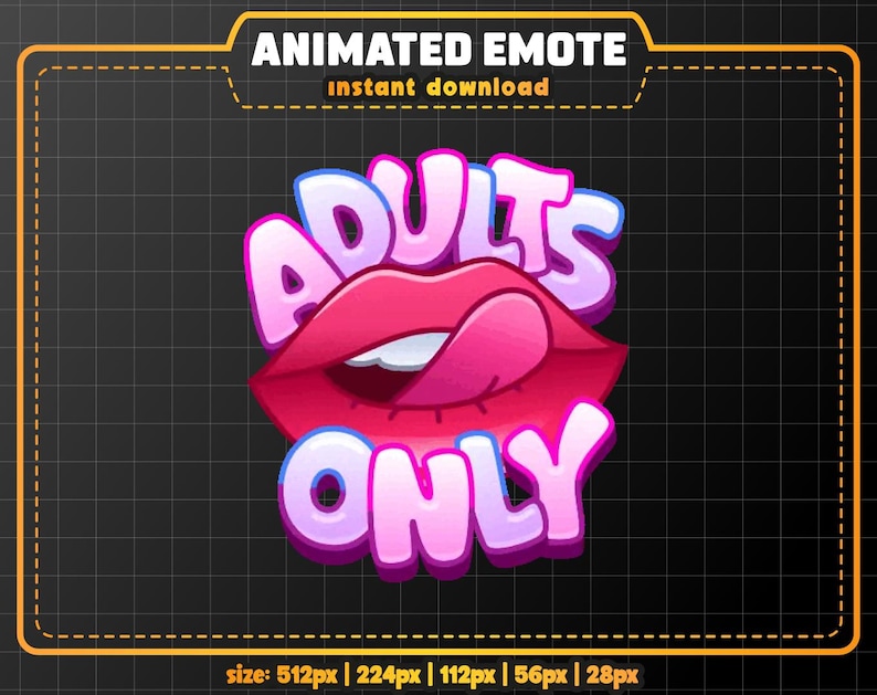 Sexy Lips Animated Emote | Twitch Streamer, Adults Only (digital ...