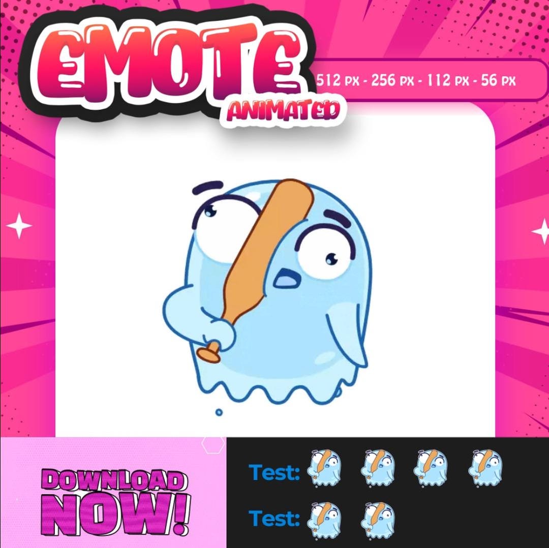 Animated Ghost Emote | Dumb, Twitch Discord (GIF) - Etsy