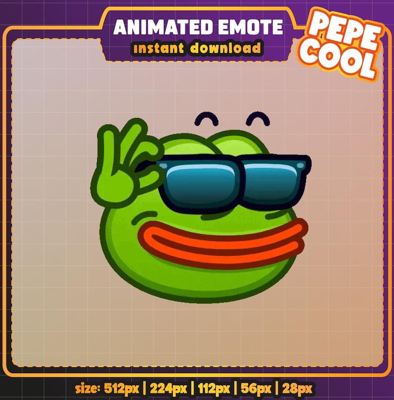 Animated Pepe Emote for Twitch/discord (digital Download - Etsy Canada