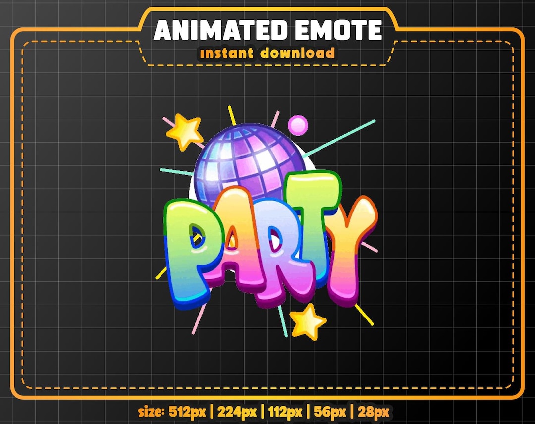 Rainbow Disco Ball Animated Emote: Party Celebration Twitch/discord - Etsy
