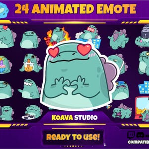 Animated Godzilla Twitch Emotes: Kaiju Meme Stream Assets (digital ...