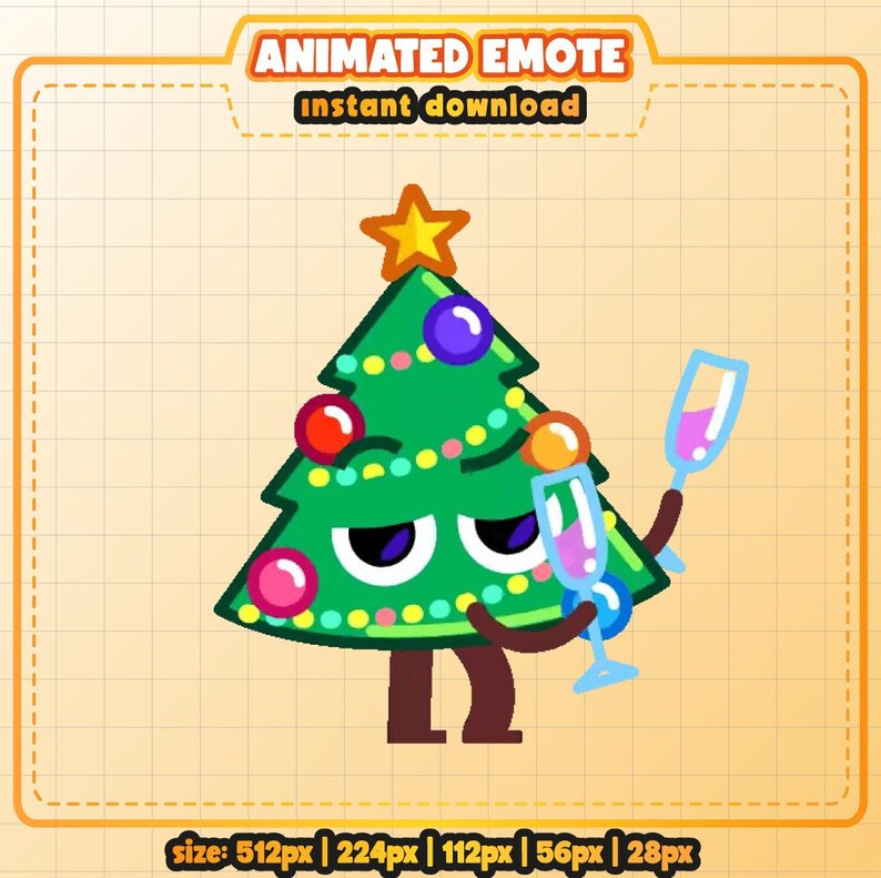 8x Animated Christmas Tree Emote Pack | Funny Holiday Reactions for ...