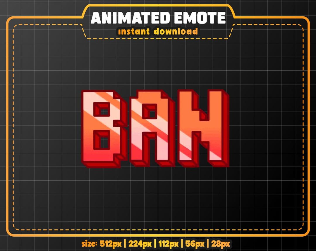 Animated Pixel BAN Emote: Retro Twitch/discord/youtube Stream Overlay ...