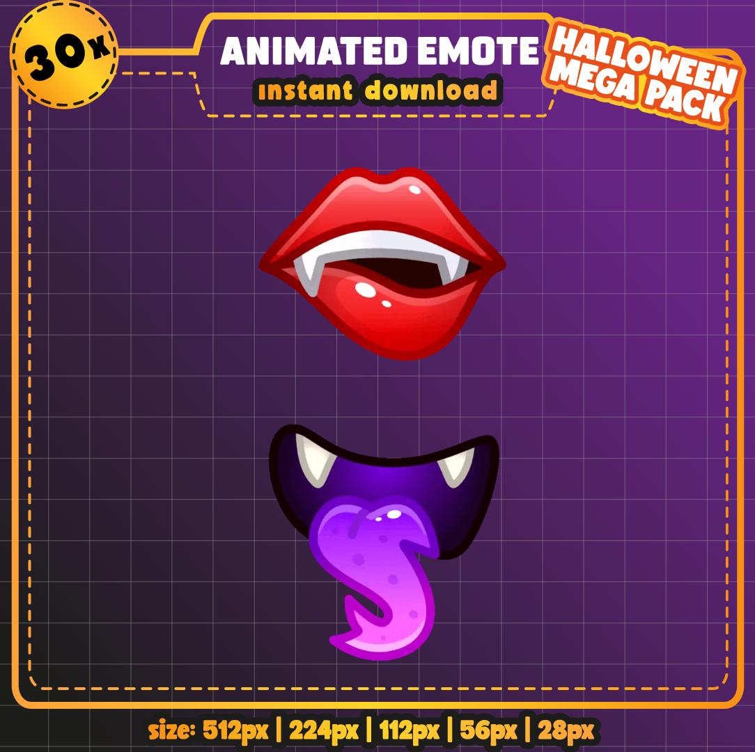 Halloween Animated Emote Pack: Spooky Twitch, Discord, Youtube Emoji ...