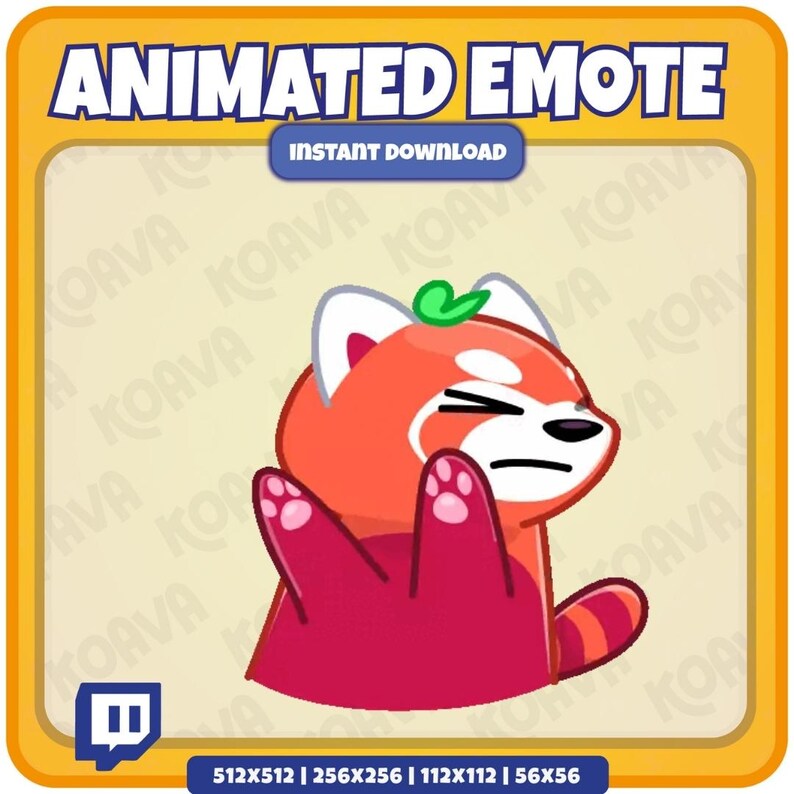 Animated Red Panda Emote Pack | Kawaii Twitch, Discord, Kick (instant ...
