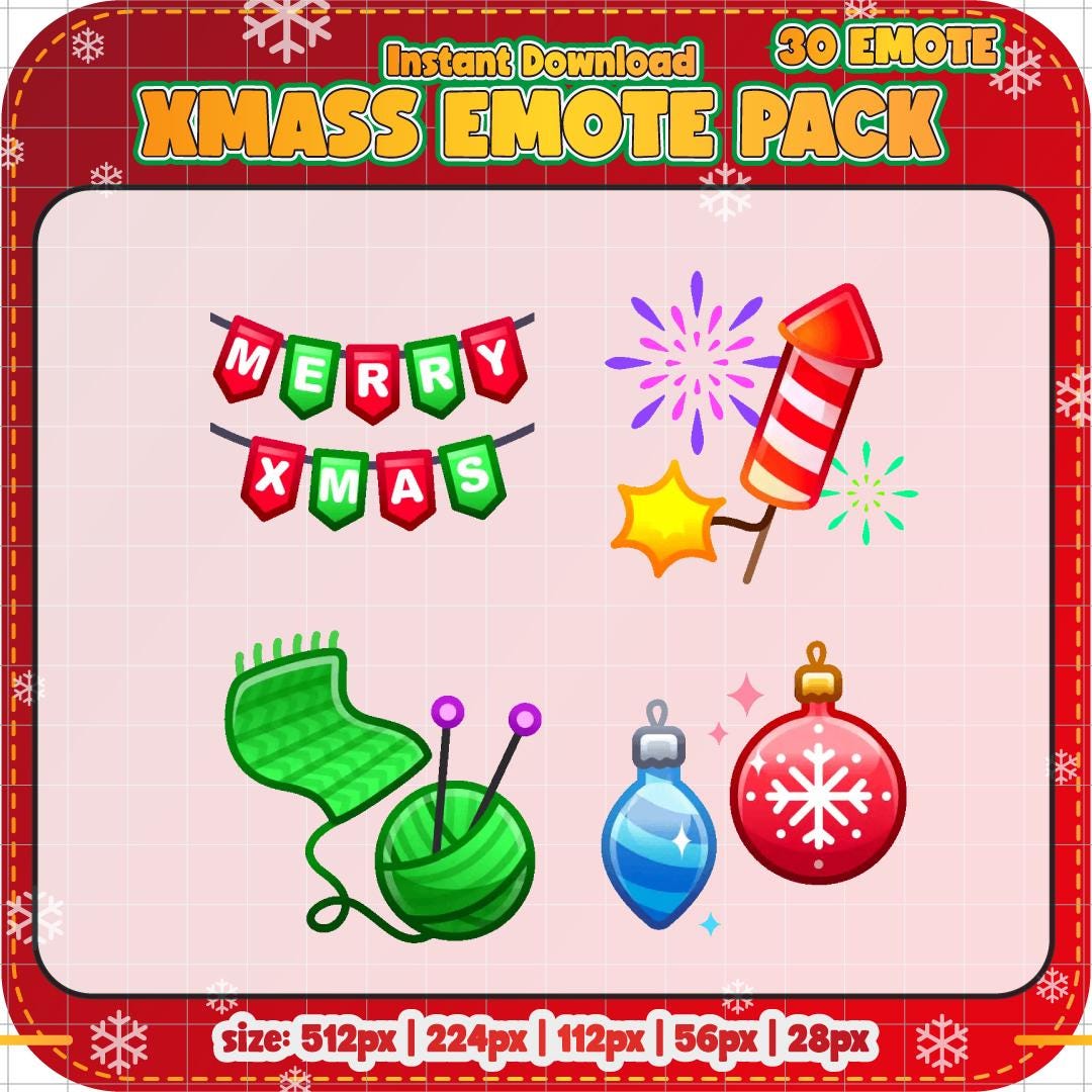 Christmas Emote Pack | 30 Emotes - Etsy