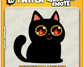 Animated Black Cat Twitch Emote | Streamer Design (instant Download) - Etsy