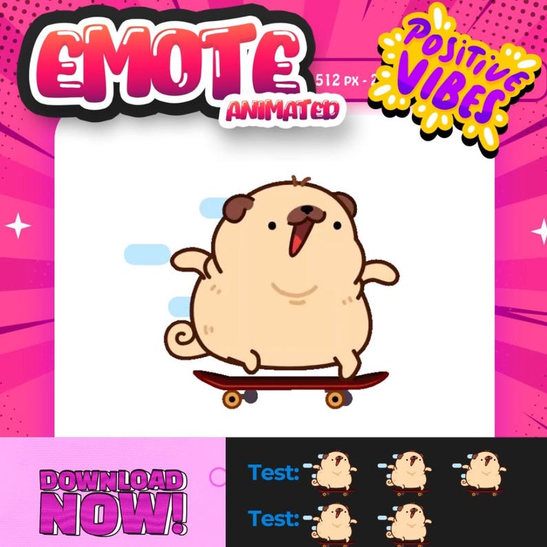 Animated Cute Puppy / Emote for Streaming / Cartoon Emote / Instant ...