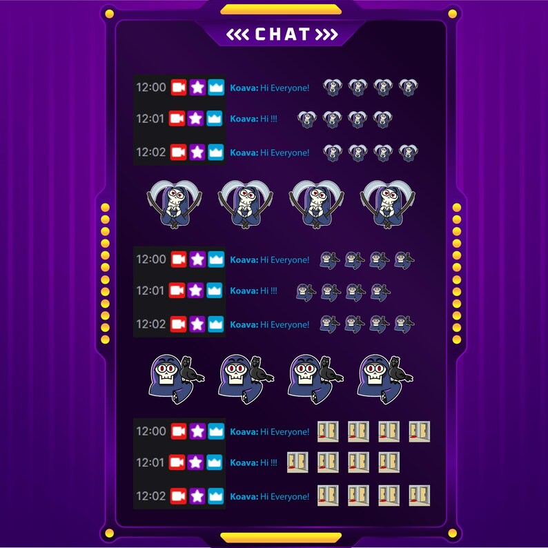 Animated Grim Reaper Twitch Emotes | Dark Humor Reactions (instant ...