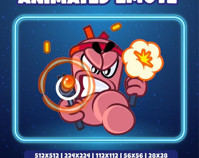 Worm Explosion Animated Emote - Action Shooting Reaction for Twitch ...