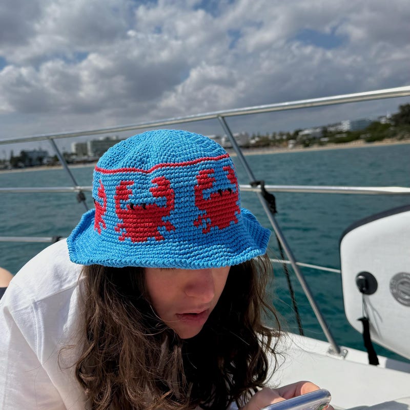 Crochet Crab Bucket Hat - Etsy