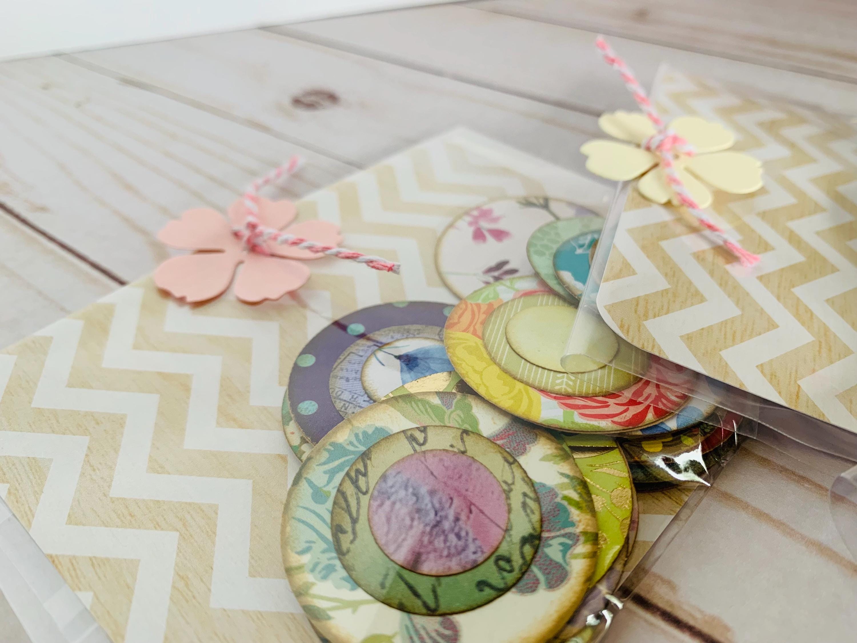 Paper Circle Stacks: Mixed Media Art Embellishments, 20-pack - Etsy