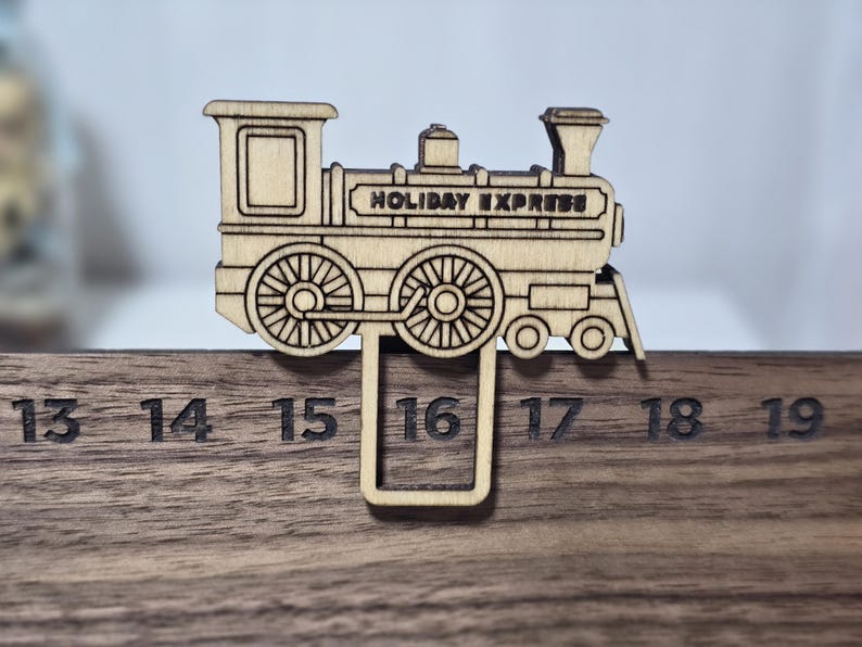 Holiday Express Train Countdown Calendar | Wooden Advent Décor | Laser ...