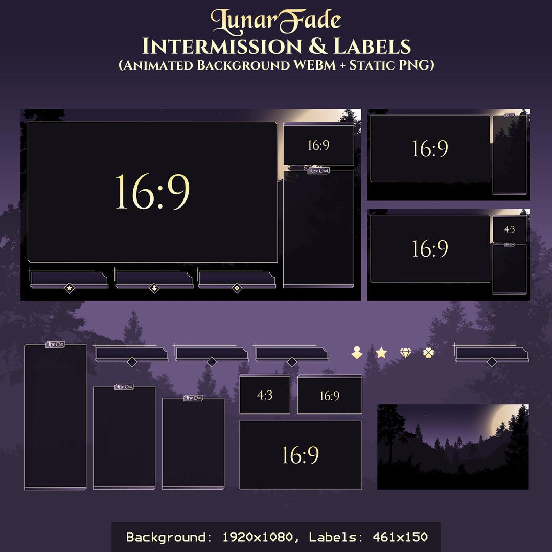 Mystical Forest Animated Intermission Screen - Static Stream Labels for ...