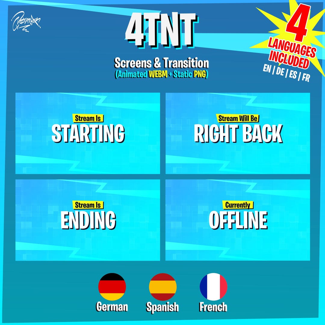 Animated Stream Overlay Pack – Battle Royale, Multi-language (digital ...