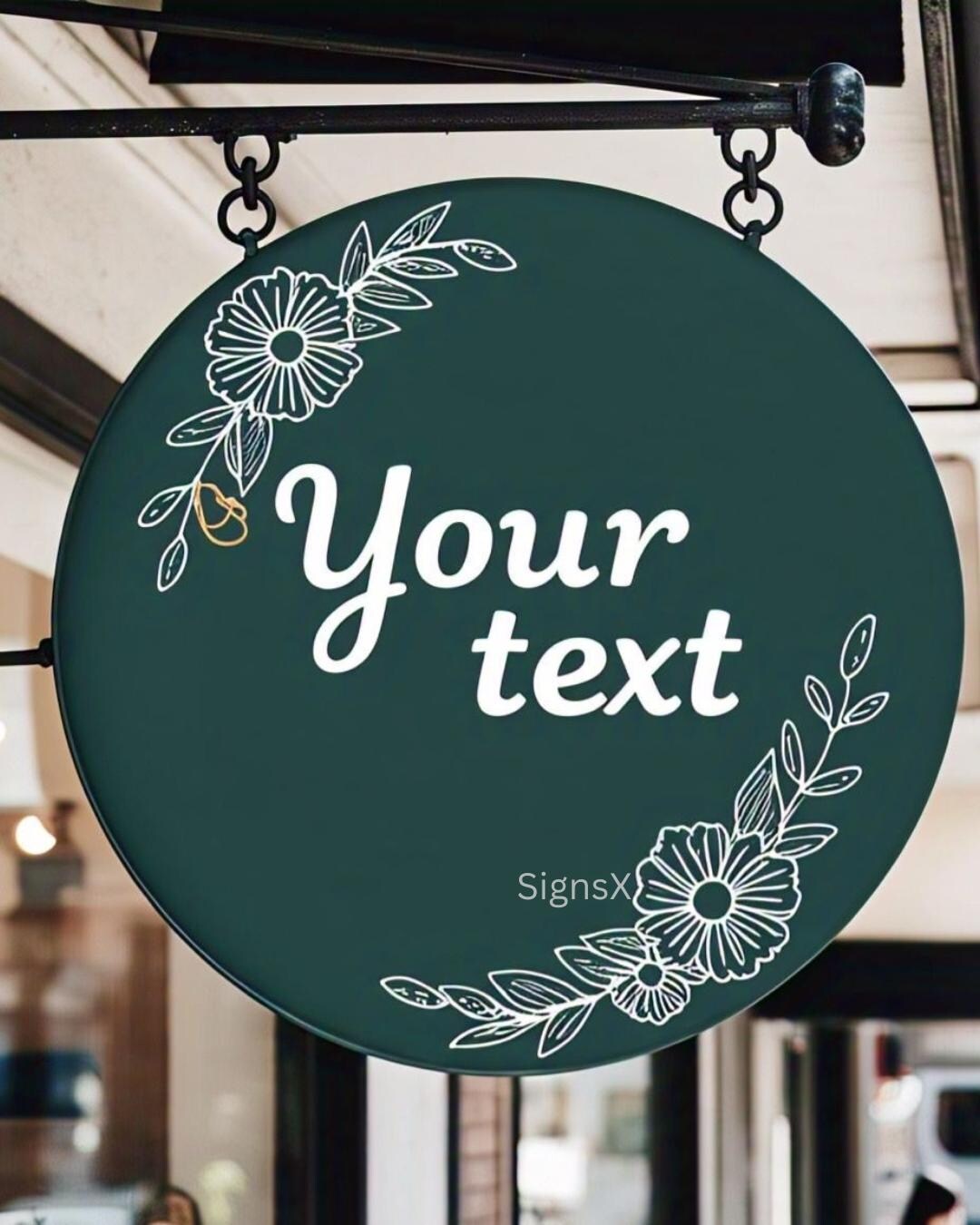 Blade Sign, Hanging Cafe Sign, Outdoor Metal Flag Sign, Business Sign ...