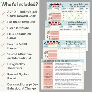 ADHD - School Behaviour Reward Chart (6-11 Years Old) - Etsy