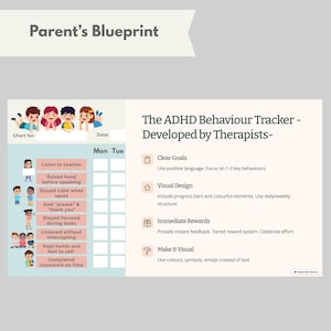 ADHD - Home Behaviour Reward Chart (6-11 Years Old) - Etsy