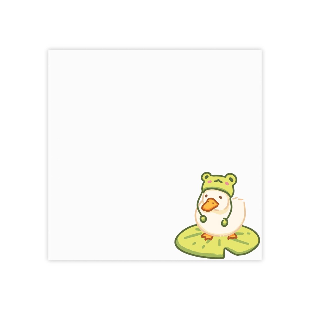 Cute Frog-duck Themed Note Pads Adorable, Office Supplies, Sticky Notes ...