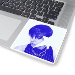 ENHYPEN HEESEUNG Kiss-cut Stickers - Artistic Blue Design for Laptops ...