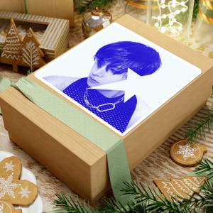 ENHYPEN HEESEUNG Kiss-cut Stickers - Artistic Blue Design for Laptops ...