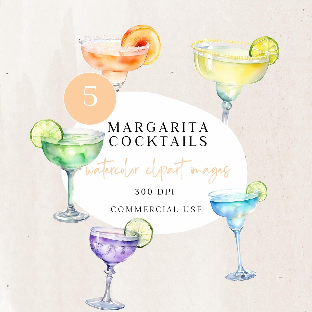 Margarita Clipart | Spicy Margarita PNG | Watercolor Alcohol Cocktail ...