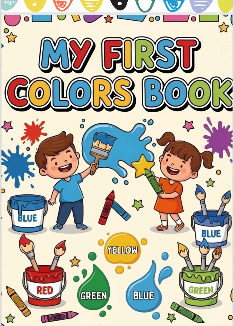 My First Colors Coloring Book, Toddler Learning Activity, Preschool ...