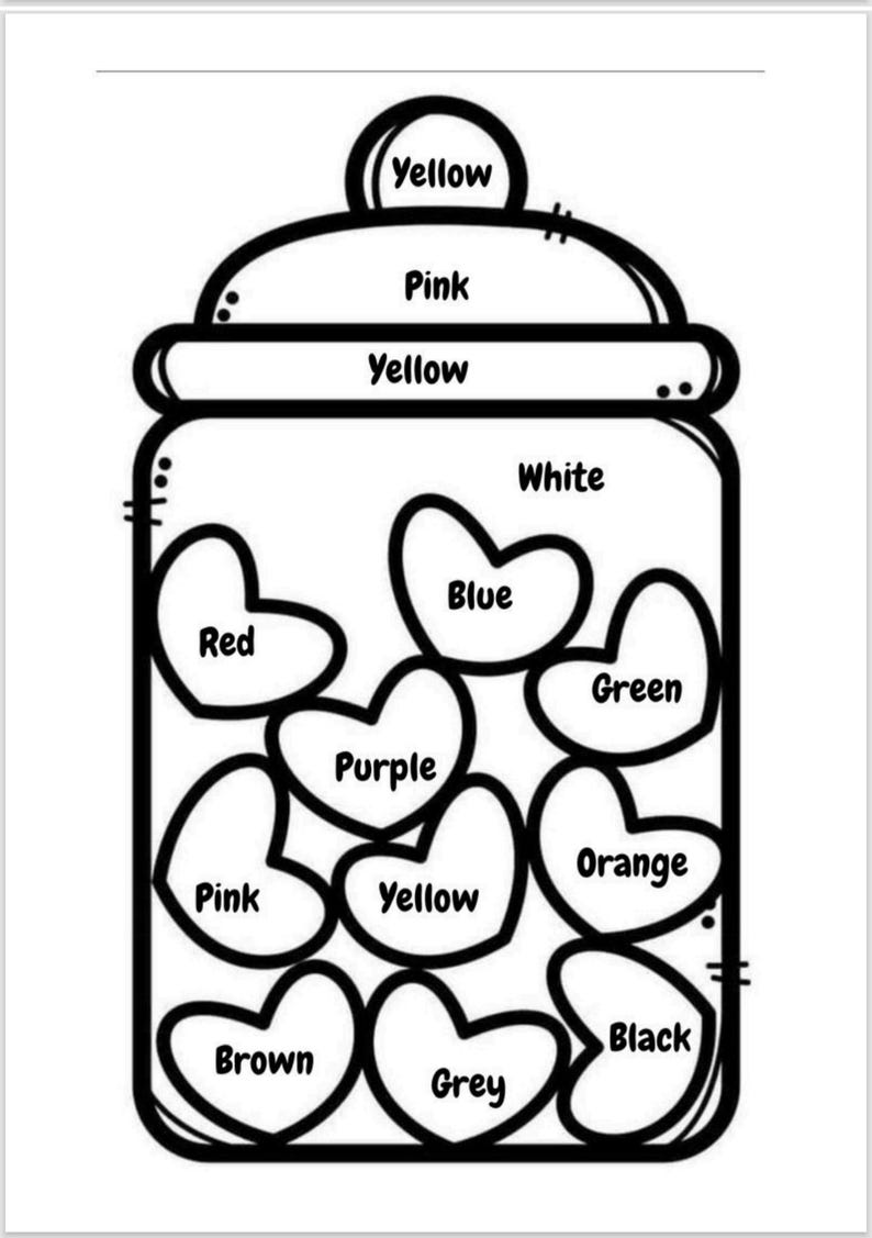 My First Colors Coloring Book, Toddler Learning Activity, Preschool ...