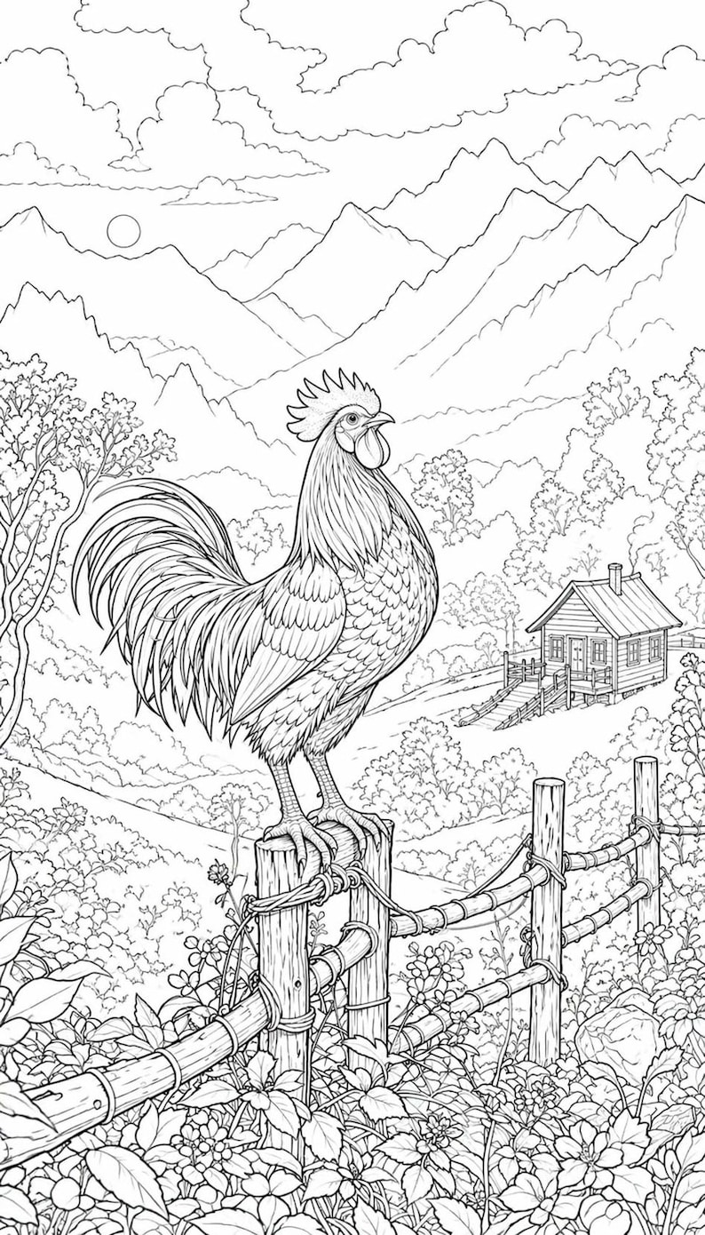 Printable Animal Coloring Book, 60 Unique Pages, Jungle Farm Animals ...