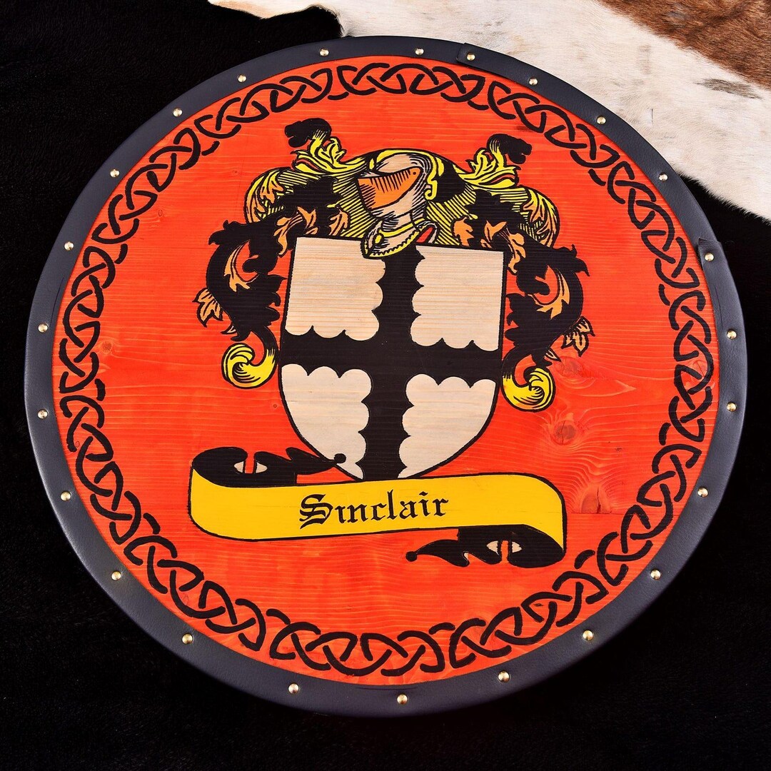 Customisable Family Crest Shield, Medieval Round Shield, Custom Wall ...