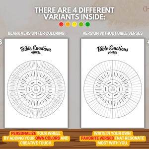 Bible Emotions Wheel - Printable Feelings Wheel With Bible Verses to ...