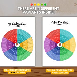 Bible Emotions Wheel - Printable Feelings Wheel With Bible Verses to ...