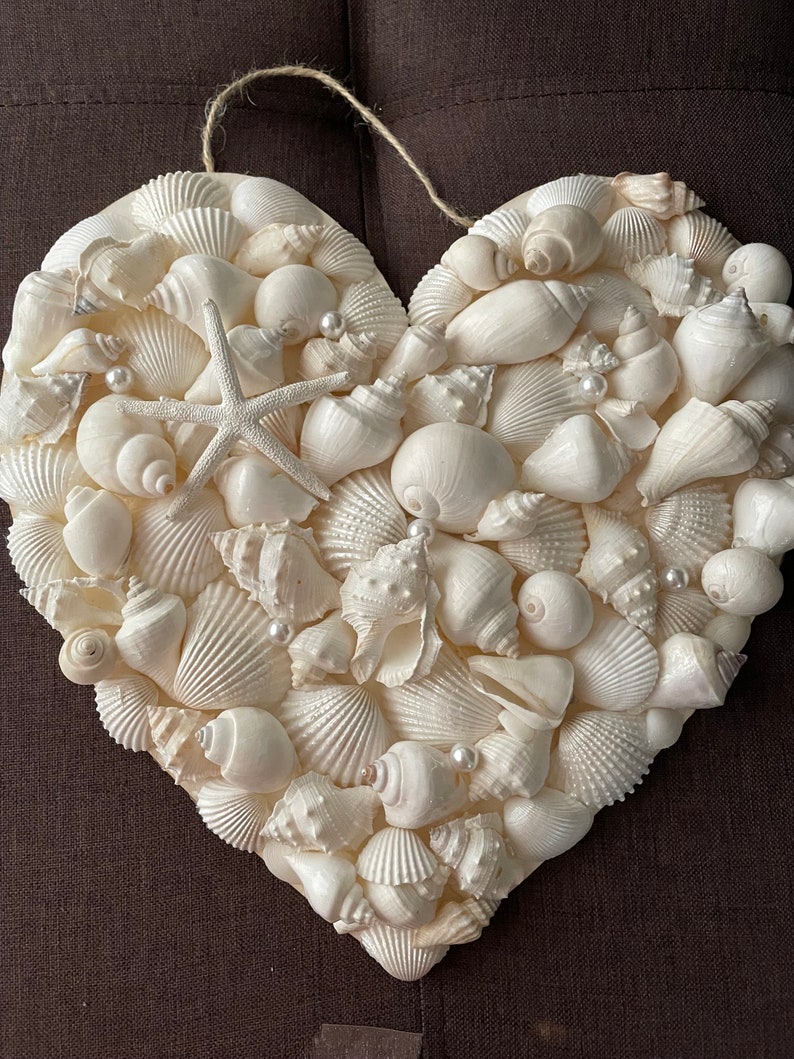 Seashell Heart Wall Hanging Art - Etsy