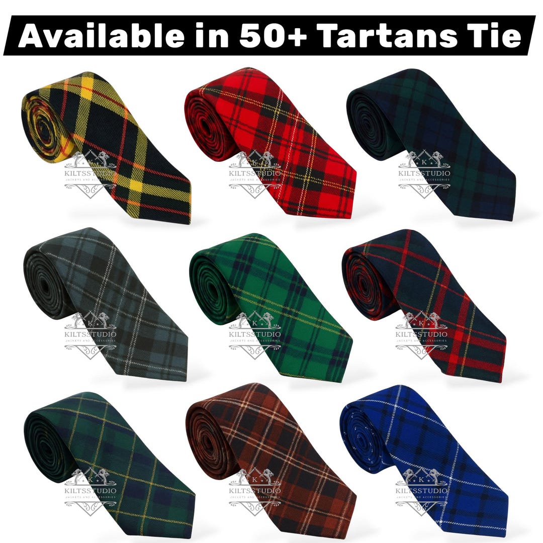 Scottish Tartan Tie - Men Neck Tie - Highland Wedding Outfit Tartan Tie ...