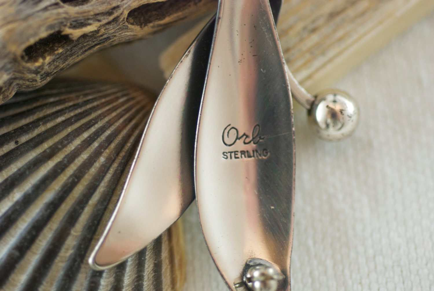 Vintage Otto Robert Bade (ORB Sterling) Modernist Floral Motif Brooch ...