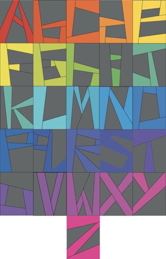 Wonky Alphabet PDF Digital Download | Etsy